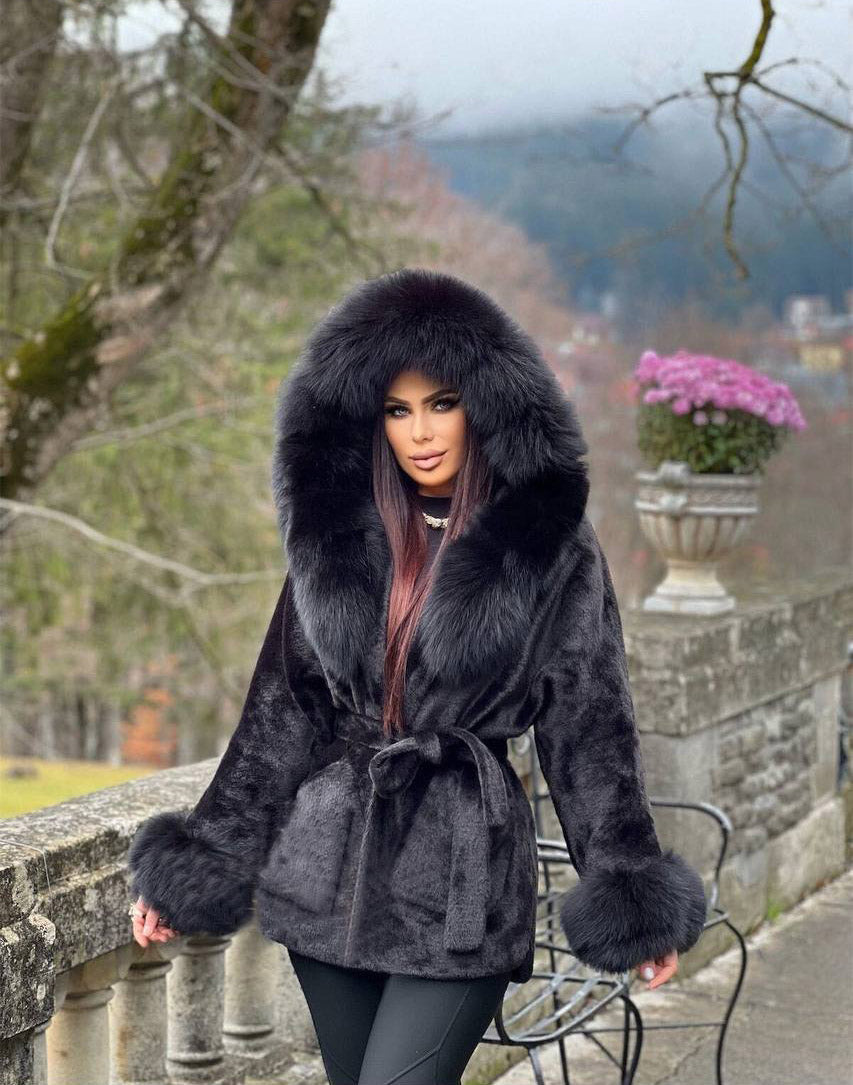 Alcantara Black Short Fur Coat – "EMEboutique"